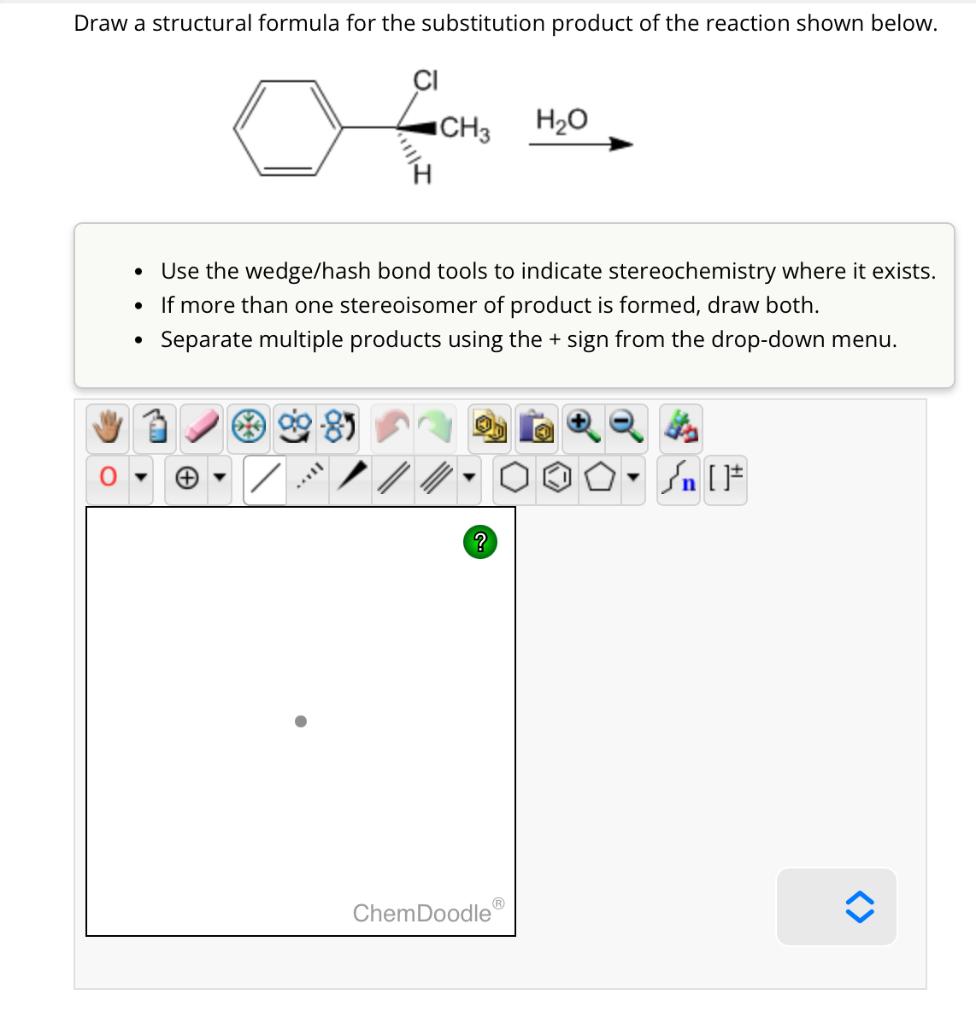 Solved Draw a structural formula for the substitution | Chegg.com