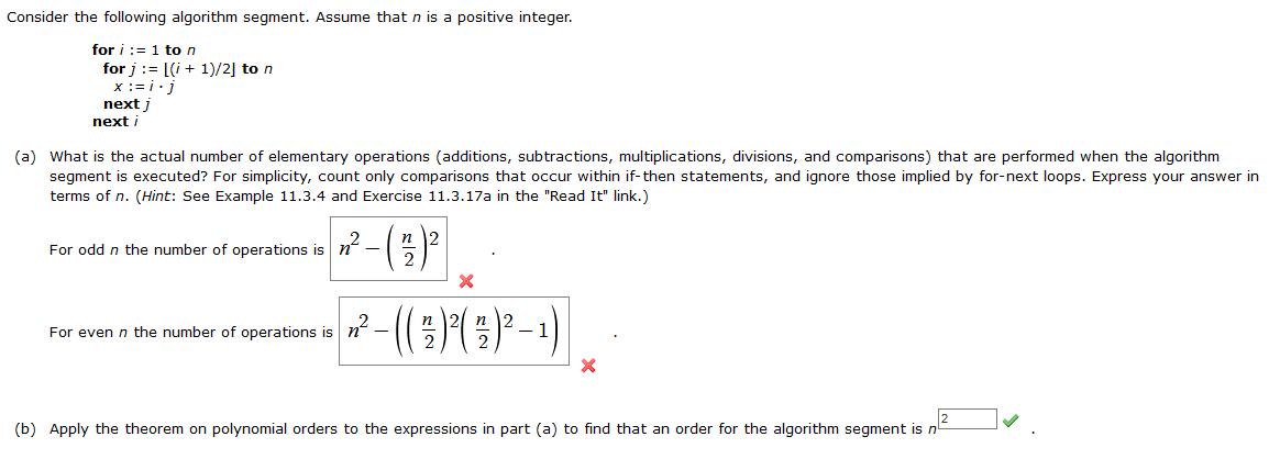 Solved Consider The Following Algorithm Segment Assume That 