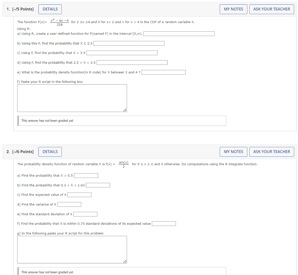 Solved The function F(x)=228x4−6x−4 for 2≤x≤4 and 0 for x