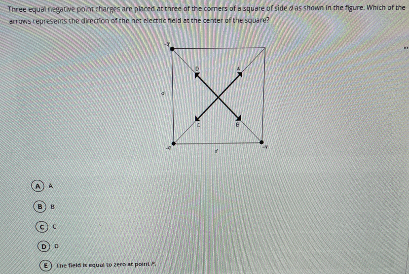 Solved Three equal negative point charges are placed at | Chegg.com