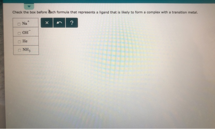 Solved Check the box before ach formula that represents a | Chegg.com