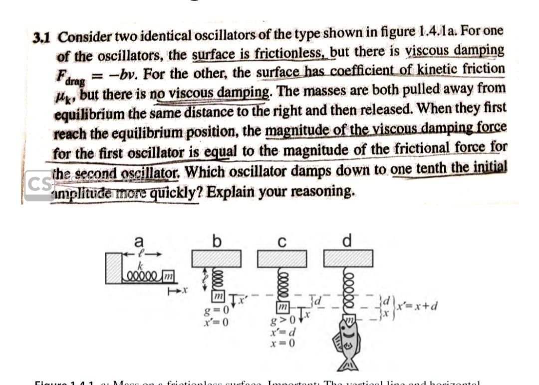 Solved 3.1 Consider two identical oscillators of the type | Chegg.com