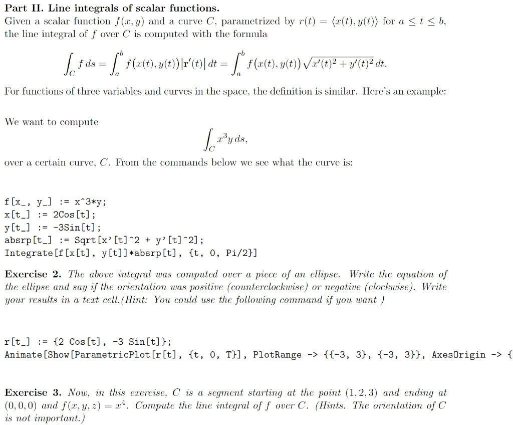 MATHEMATICA!!!!!!!!!!! Exercise 2 +3 Please be sure | Chegg.com