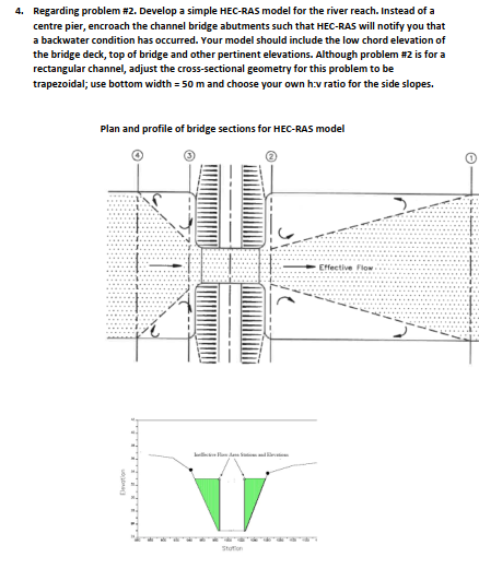 4. Regarding problem 2. Develop a simple HEC-RAS | Chegg.com