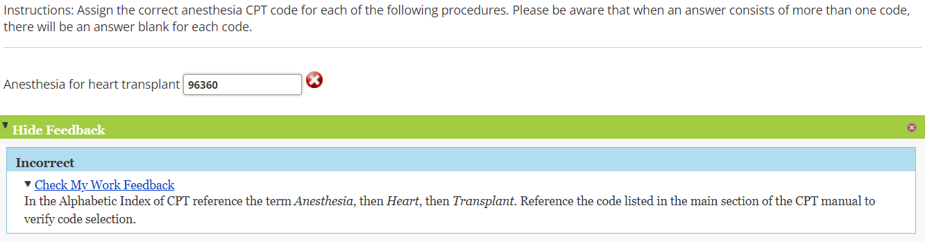 Solved 'Hide Feedback Incorrectv Check My Work FeedbackIn | Chegg.com