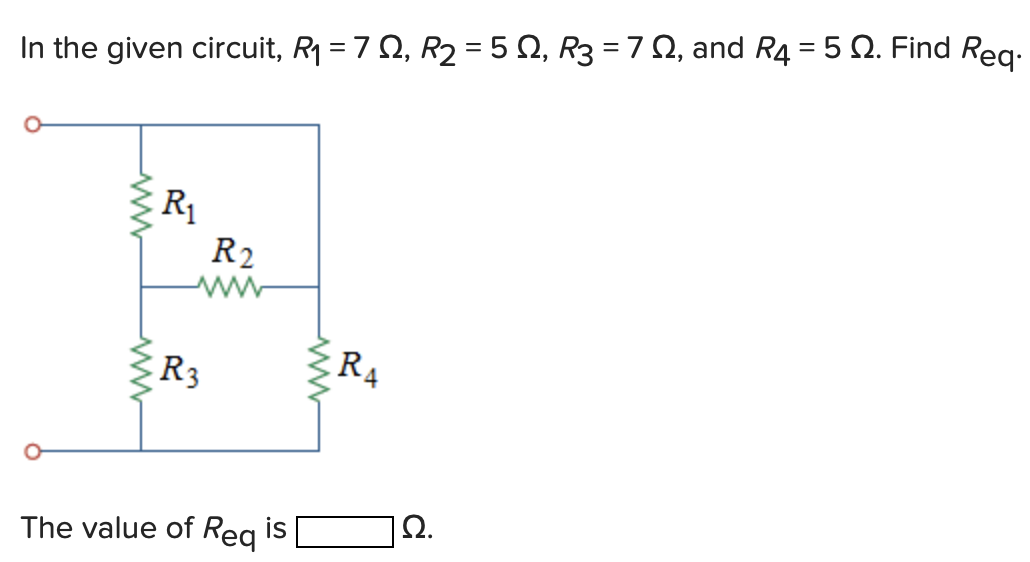 Solved In the given circuit, R1 = 7 \Omega , ﻿R2 = 5 \Omega | Chegg.com