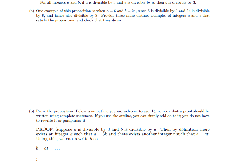 Solved For All Integers A And B, If A Is Divisible By 3 And 
