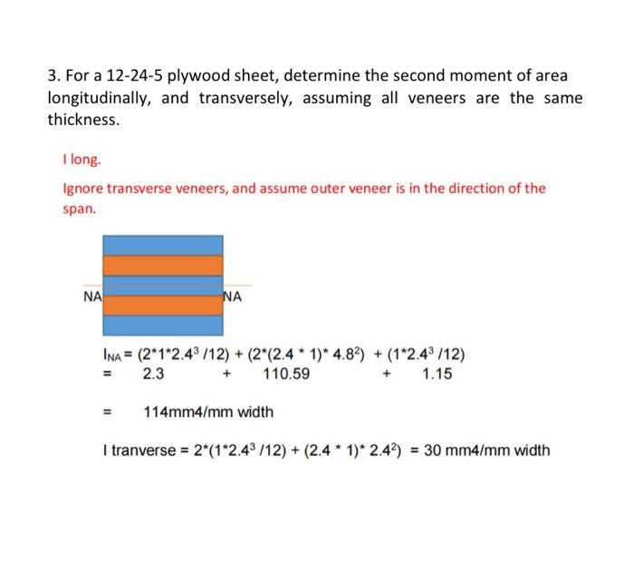Longitudinal Second moment of inertia : 114 mm^4/ mm | Chegg.com