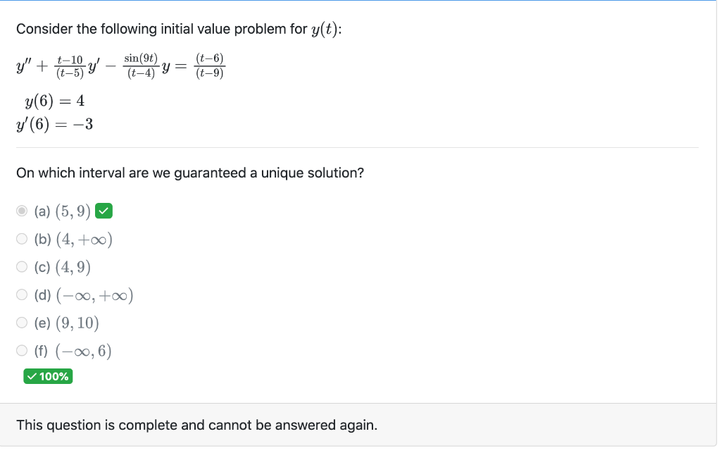 Solved Consider the following initial value problem for y(t) | Chegg.com