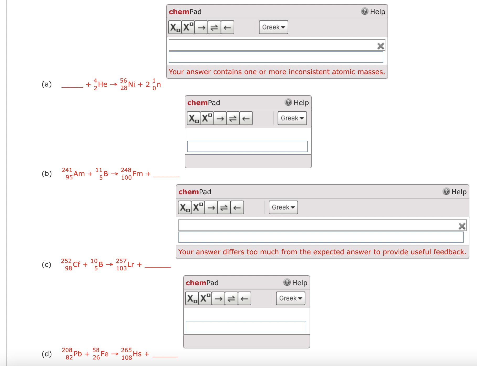 Many elements have been synthesized by bombarding | Chegg.com Many elements have been synthesized by bombarding | Chegg.com