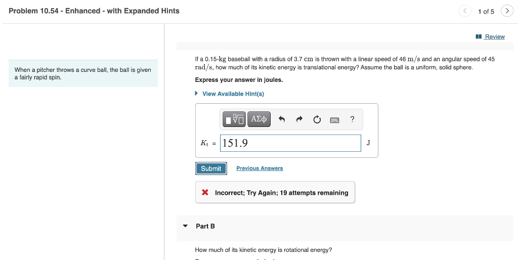 Solved Problem 10.54 - Enhanced - with Expanded Hints 1 of 5 | Chegg.com