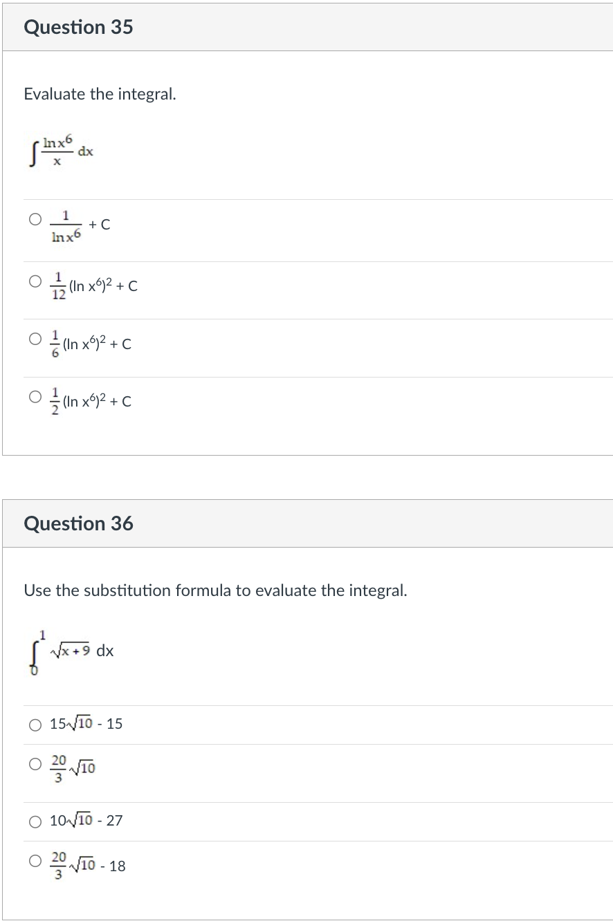 Solved Evaluate the integral. | Chegg.com