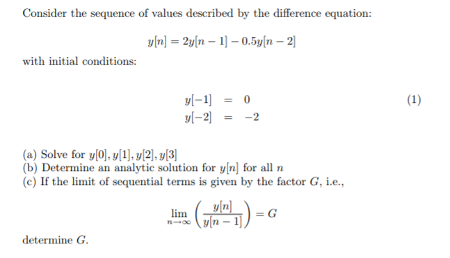 Solved Consider the sequence of values described by the | Chegg.com