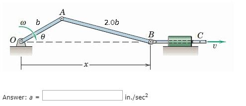 Solved Link OA is given a constant clockwise | Chegg.com
