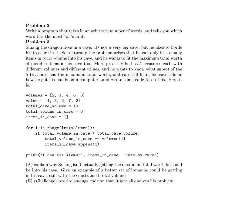Solved Problem 2 Write a program that takes in an arbitrary | Chegg.com