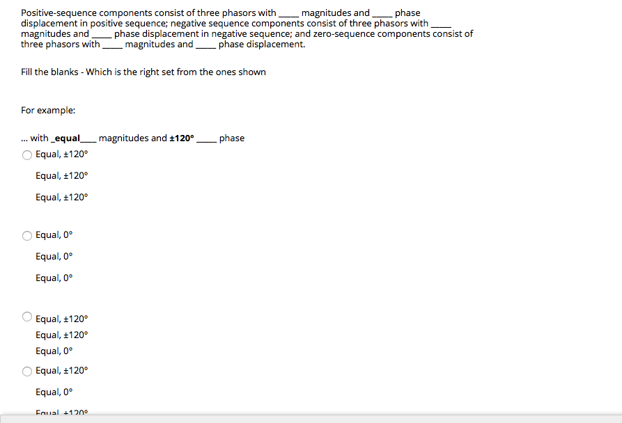Solved Positive-sequence components consist of three phasors | Chegg.com