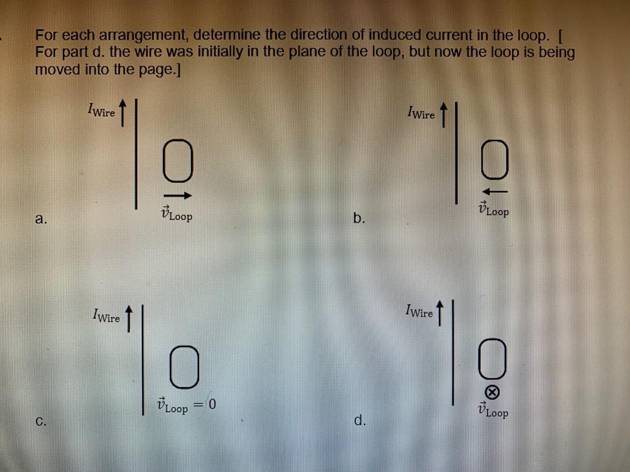 Solved For each arrangement, determine the direction of | Chegg.com