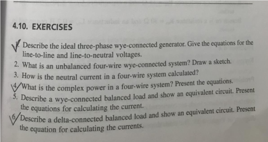 Solved Describe the ideal three-phase wye-connected | Chegg.com