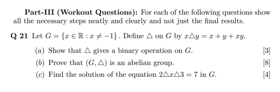 Solved Part-III (Workout Questions): For each of the | Chegg.com