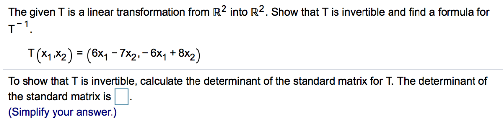 Solved The given T is a linear transformation from R2 into | Chegg.com