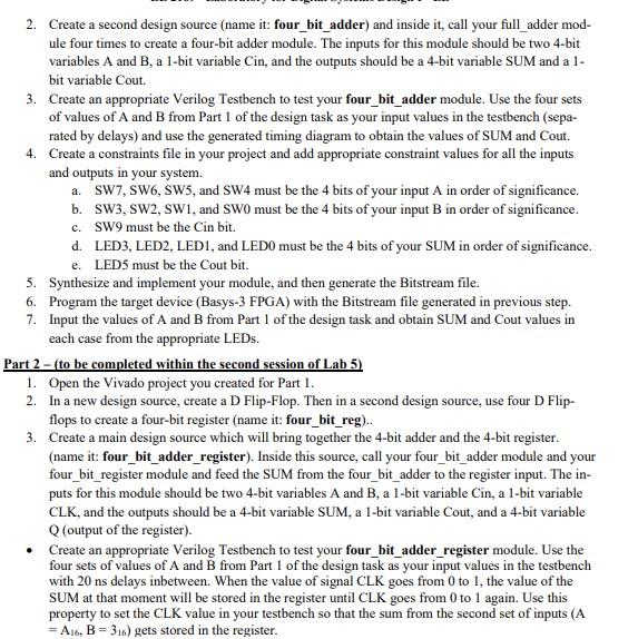 Part 1 -(to be completed within the first session of | Chegg.com