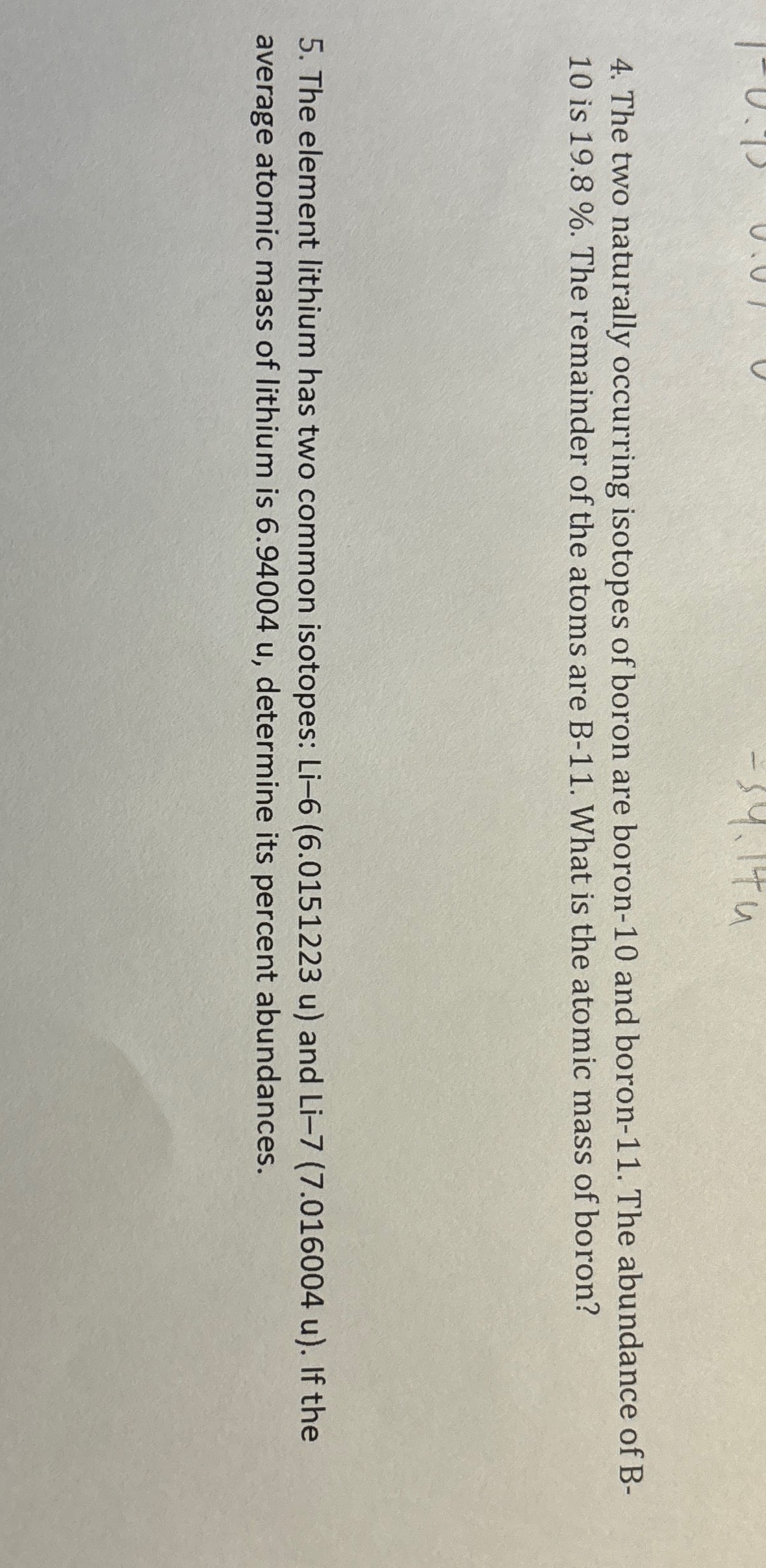 Solved The two naturally occurring isotopes of boron are | Chegg.com