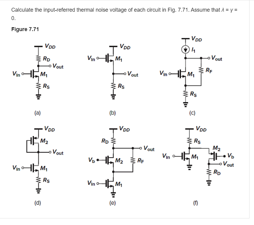 Solved Calculate the input-referred thermal noise voltage of | Chegg.com