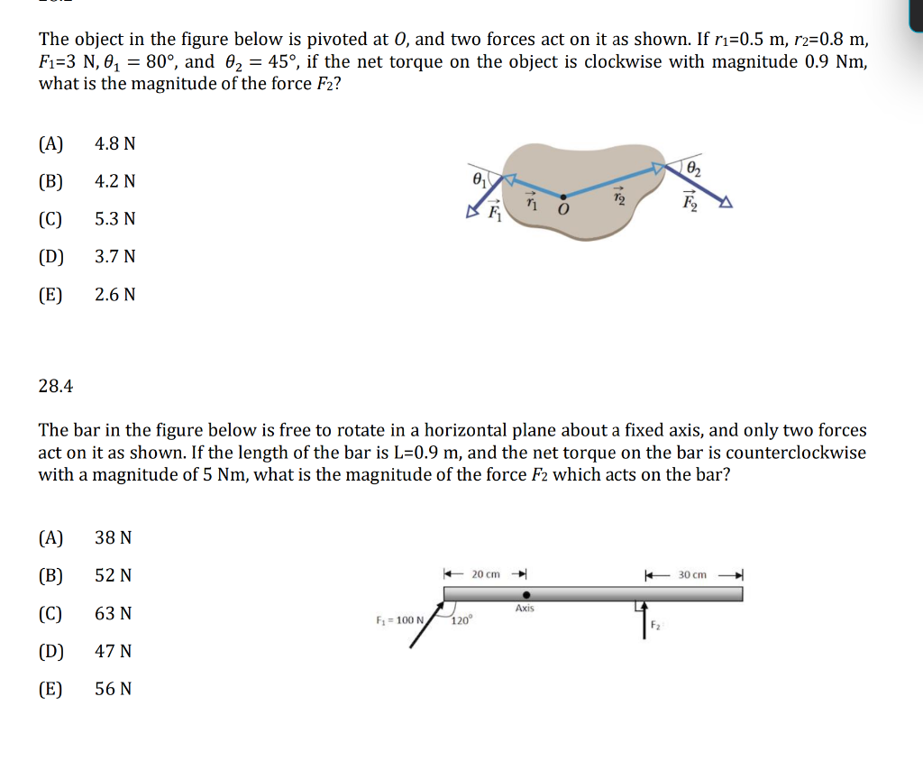 Solved The object in the figure below is pivoted at 0, and | Chegg.com