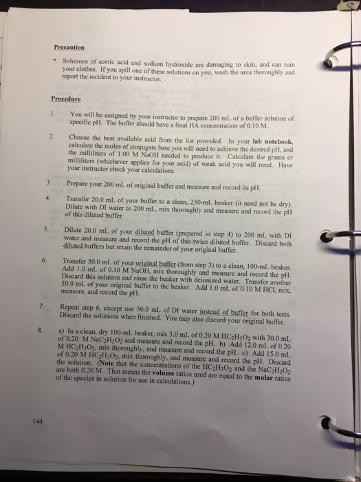 Solved Experiment 18: Buffers Purpose In this experiment you | Chegg.com