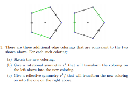 Solved 3. There are three additional edge colorings that are | Chegg.com