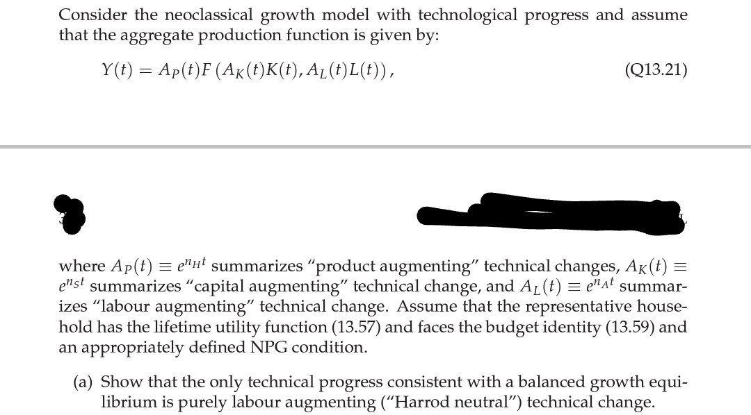 Consider the neoclassical growth model with | Chegg.com