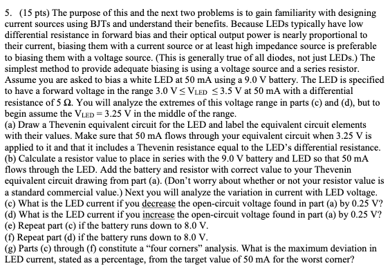 Solved 5. (15 pts) The purpose of this and the next two | Chegg.com