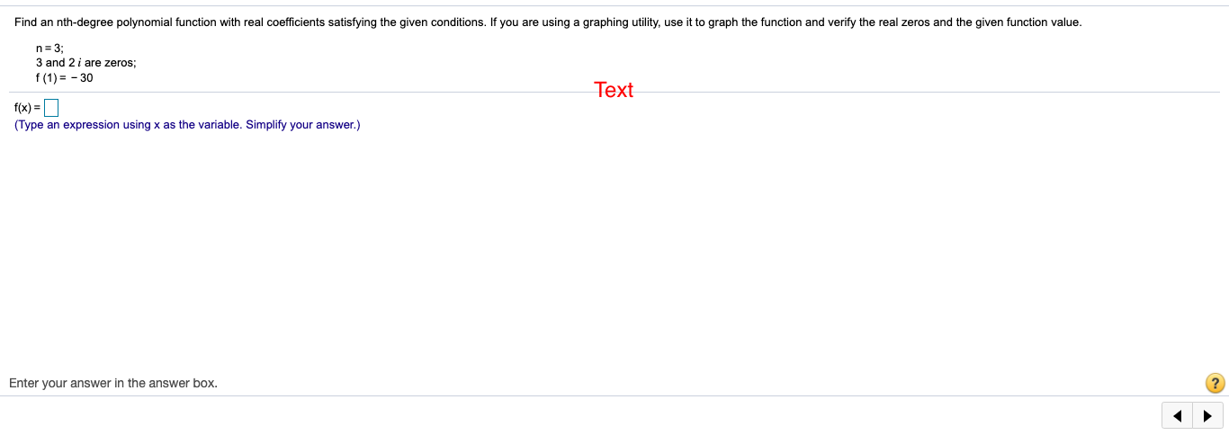 Solved Find an nth-degree polynomial function with real | Chegg.com