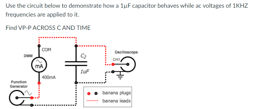 Solved Use the circuit below to demonstrate how a 1uF | Chegg.com
