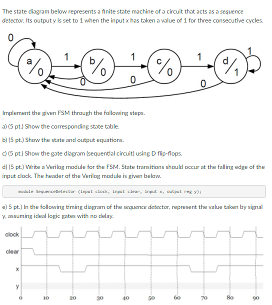 Solved The state diagram below represents a finite state | Chegg.com