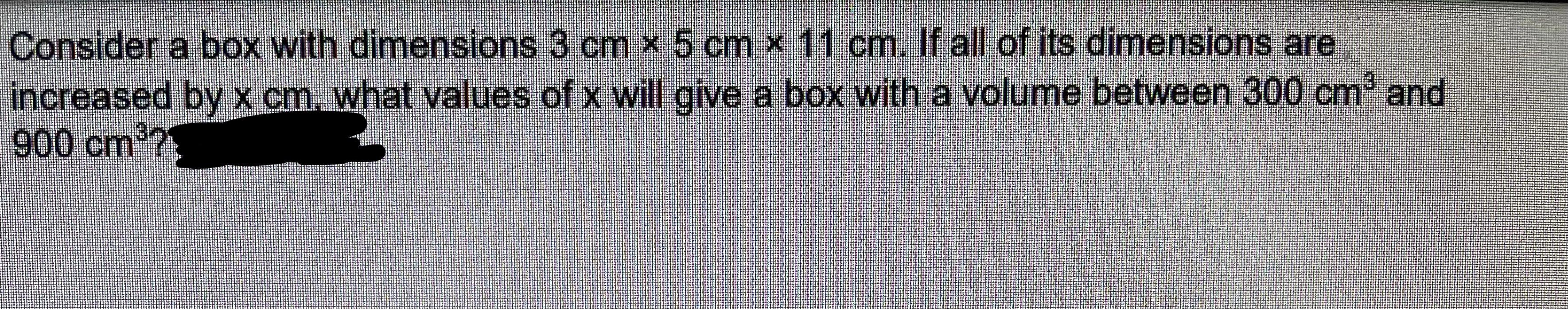 Solved Consider A Box With Dimensions 3 Cm × 5 Cm × 11 Cm