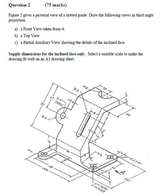 Solved Figure 2 gives a pictorial view of a slotted guide. | Chegg.com