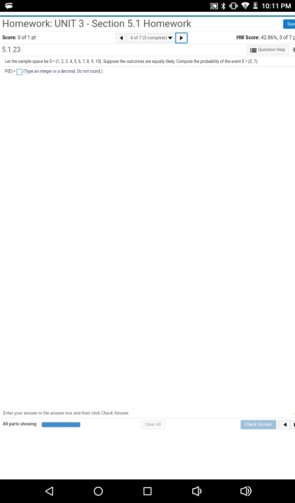 Solved *0 10:11 PM Homework: UNIT 3 - Section 5.1 Homework | Chegg.com