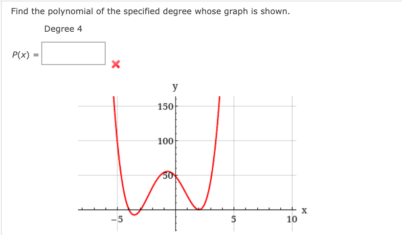 Solved Find the polynomial of the specified degree whose | Chegg.com