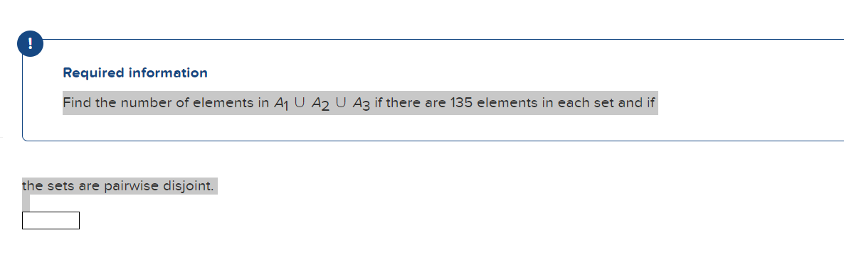 Solved Required informationFind the number of ﻿elements | Chegg.com