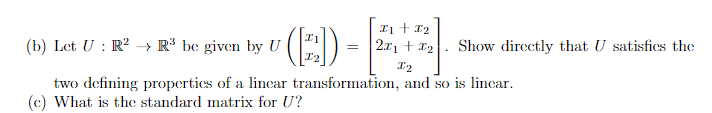 Solved Exercise 4.4: (a) Let T:R2→R2 be the transformation | Chegg.com