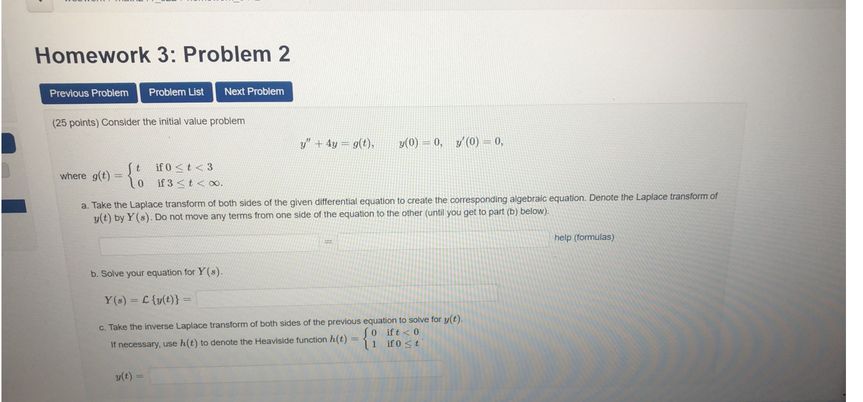 Solved Homework 3 Problem 2 Previous Problem Problem List 6328