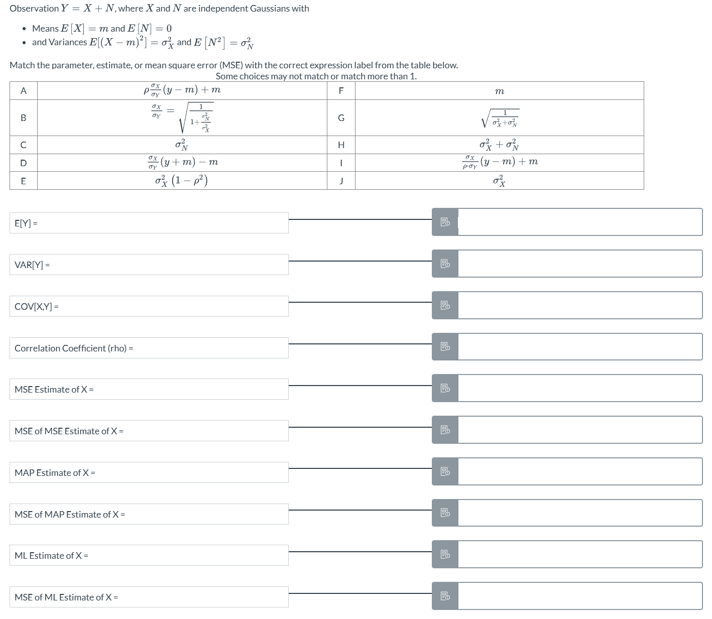 Solved Observation Y=x+N, ﻿where x ﻿and N ﻿are independent | Chegg.com