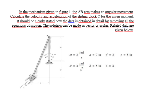 Solved In the mechanism given in figure 1, the AB arm makes | Chegg.com