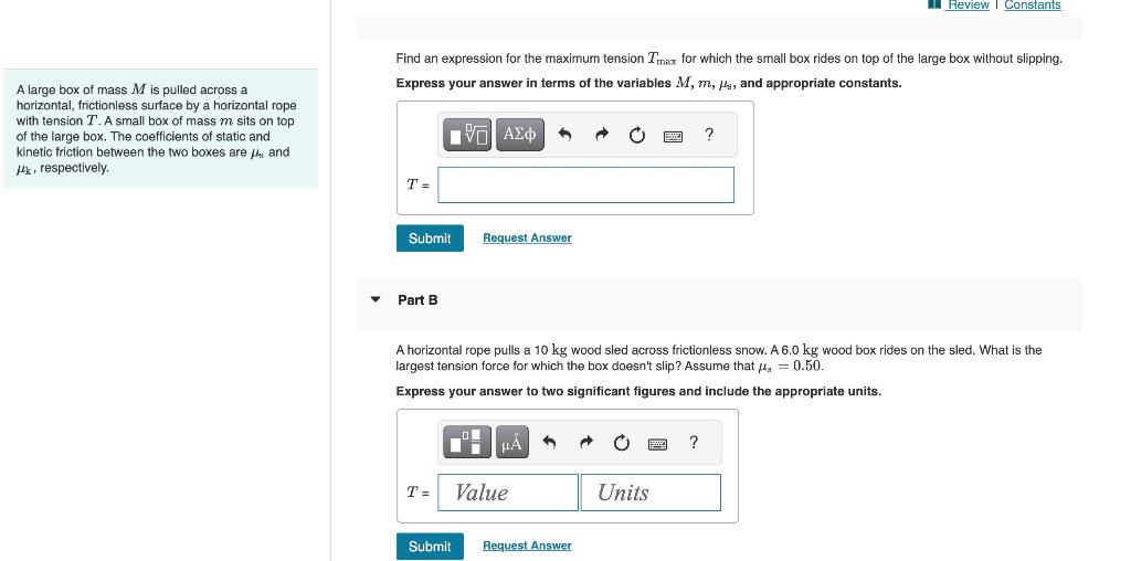 Solved Find an expression for the maximum tension Tmax for | Chegg.com