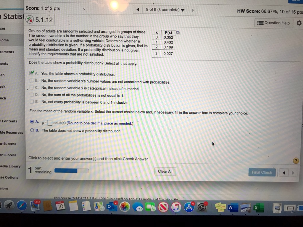 Solved Homework: Homework 3 Save Out Score: 0 of 1 pt 7 of 9 | Chegg.com