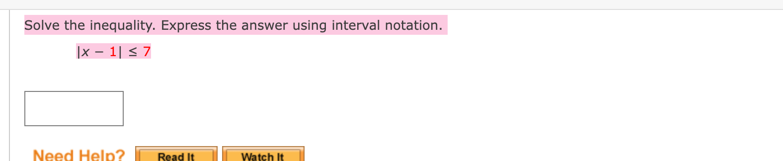Solved Solve the inequality. Express the answer using | Chegg.com