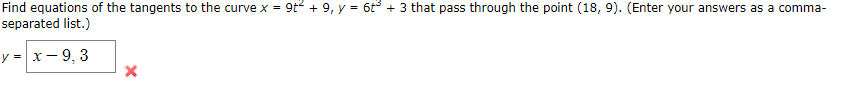 Solved Find equations of the tangents to the curve | Chegg.com