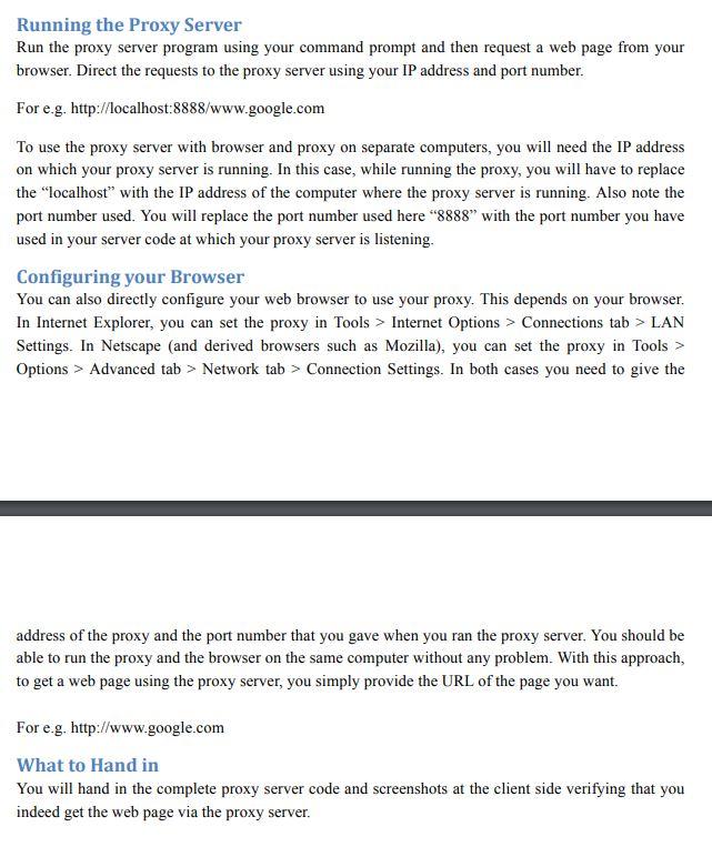 Solved Lab 4: HTTP Web Proxy Server In this lab, you will | Chegg.com