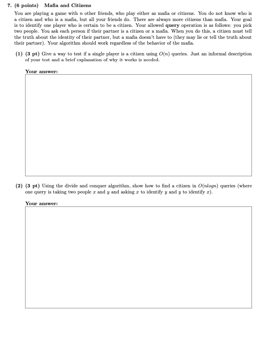 Solved 6. (6 points) Maximum Sum (1) (6 pt) Given an array | Chegg.com